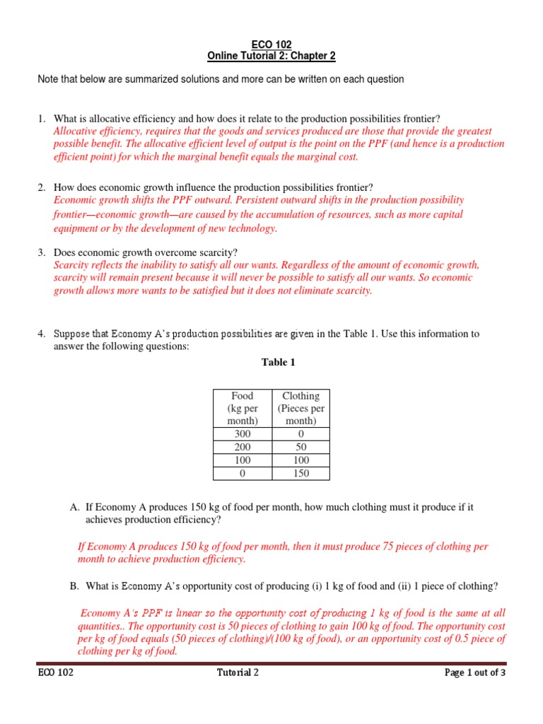 Tutorial 2 Solutions | PDF | Business Economics | Business