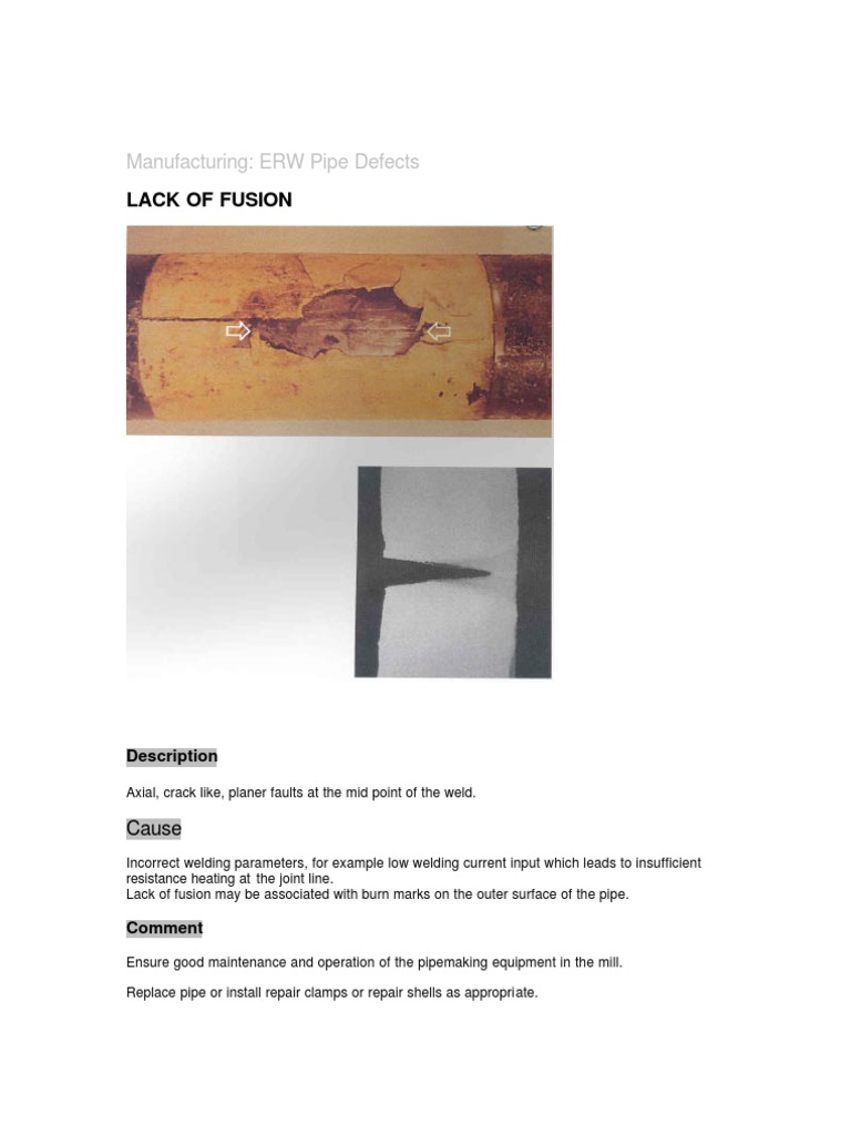 ERW Pipe Defects Overview | PDF | Corrosion | Fracture