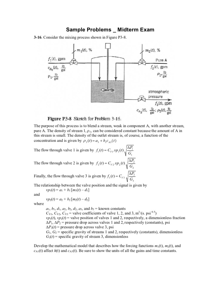 Sample Problems - Midterm Exam | PDF | Fluid Dynamics | Density