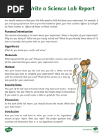 Science Report Structure Guide | PDF | Experiment | Water