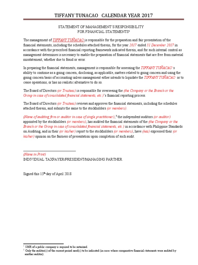 2017 Financial Responsibility Statement | PDF