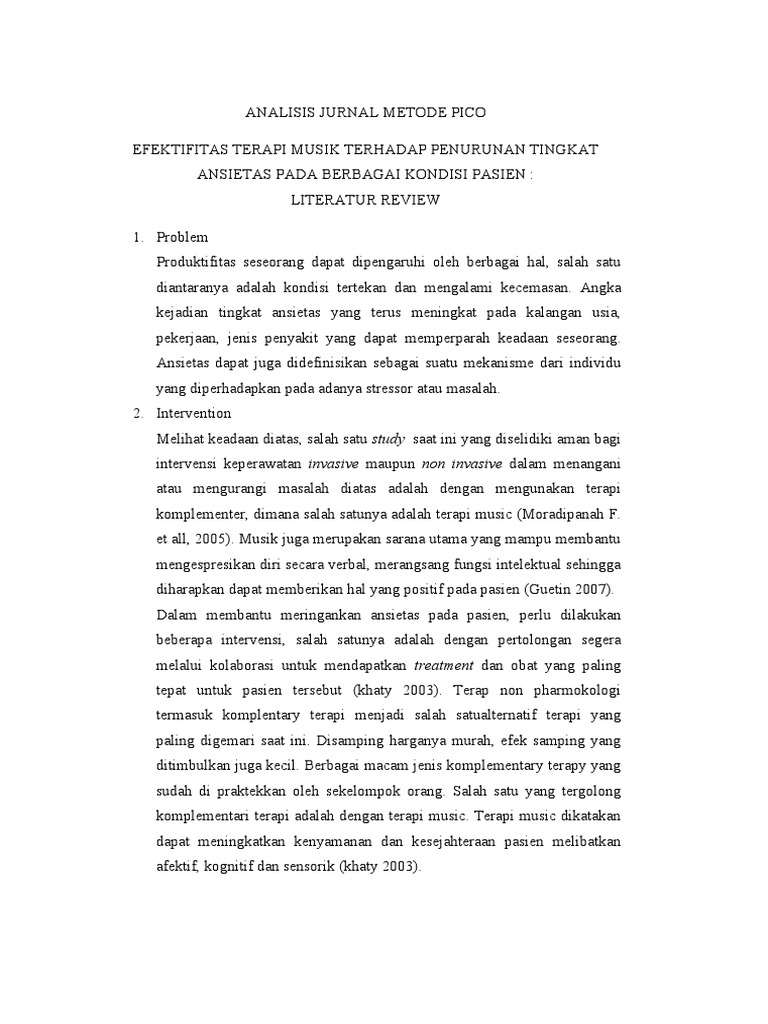 Analisis Jurnal Metode Pico Rini A1c120013 | PDF | Kesehatan Holistik ...