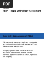 RULA and REBA Ergonomic Assessment Guide | PDF | Human Factors And ...