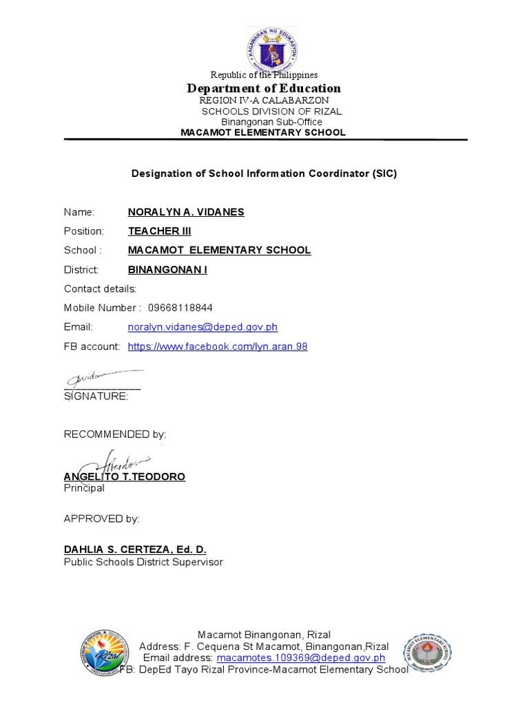 Macamot Es 109369 Sic Template | PDF