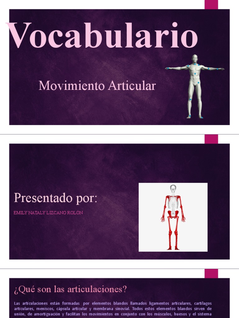 Anatomia Vocabulario Pdf Articulación Mano