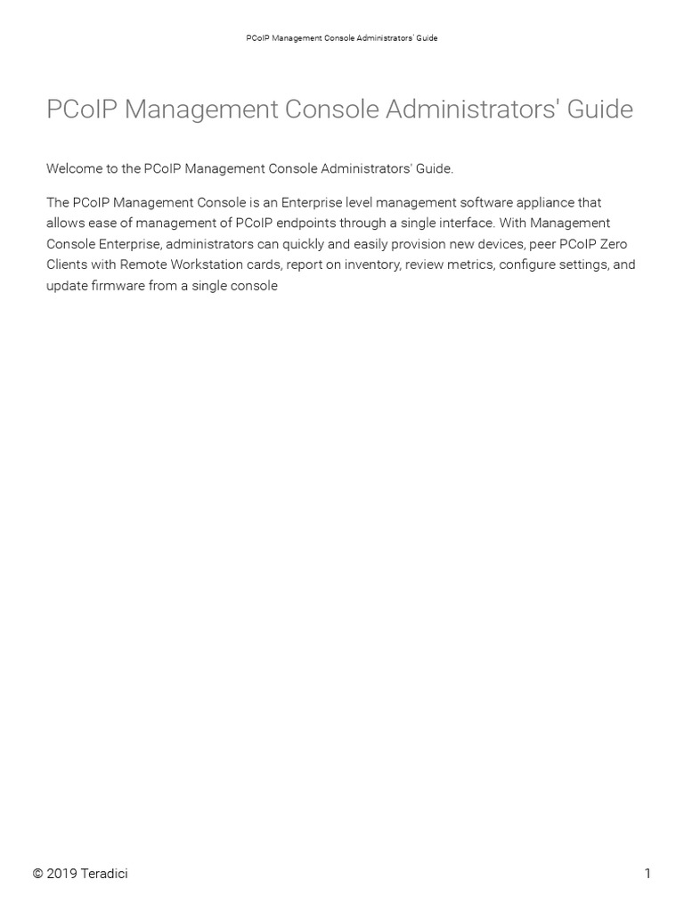 Management Console 19.11 Administrators Guide 2 | PDF | Port (Computer ...