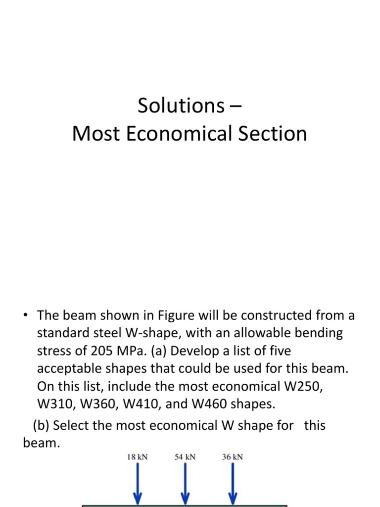 Most Economical Steel Beam Section | PDF