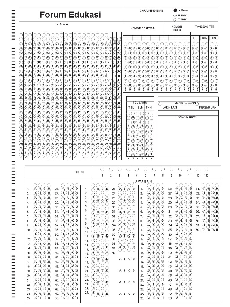 Master LJK Lembar Jawaban Komputerpdf | PDF