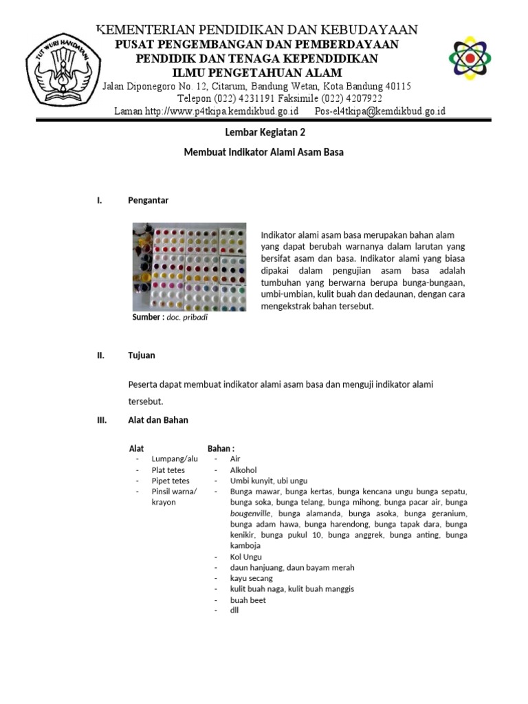 Indikator Alami Asam Basa dari Tumbuhan | PDF
