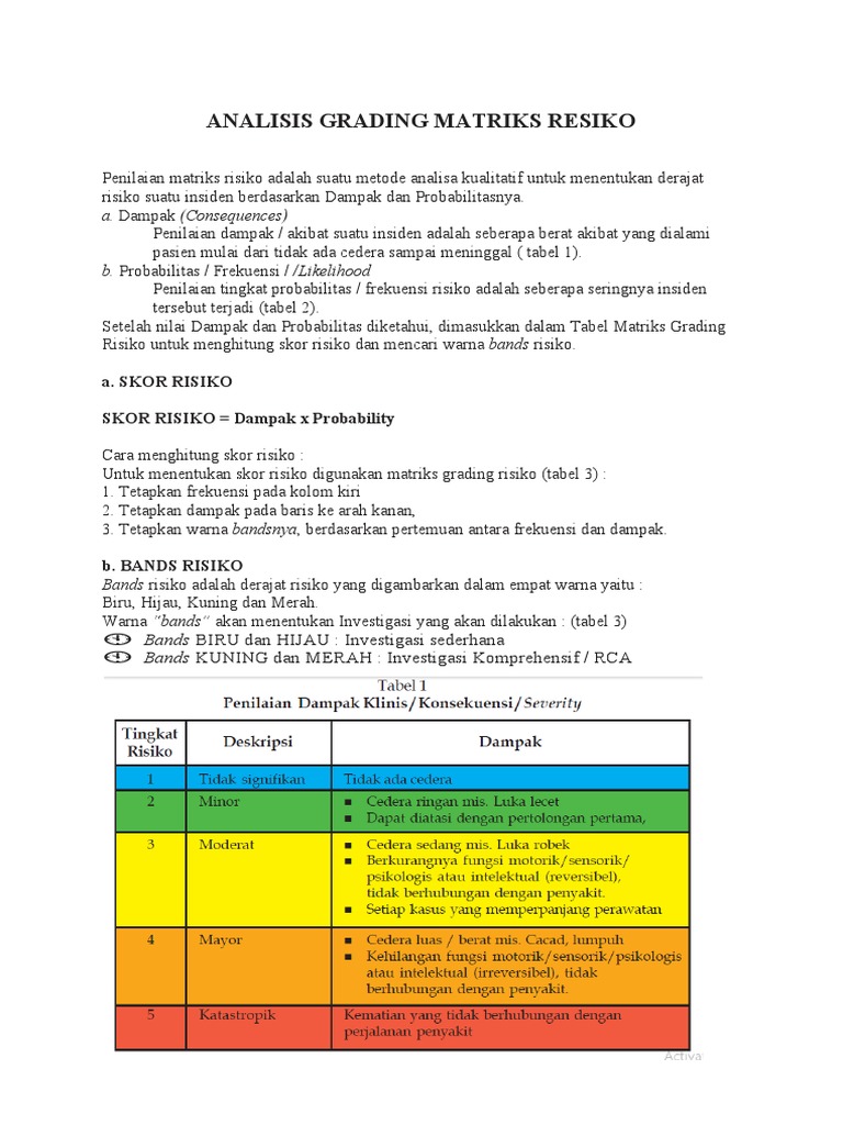 Dokumen - Tips - Analisis Grading Matriks Resiko | PDF