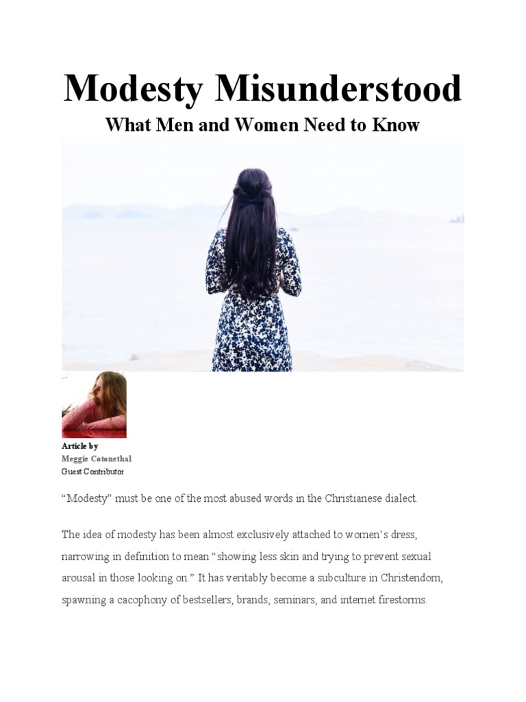 Modesty Misunderstood: What Men and Women Need To Know | PDF | Modesty | Jesus