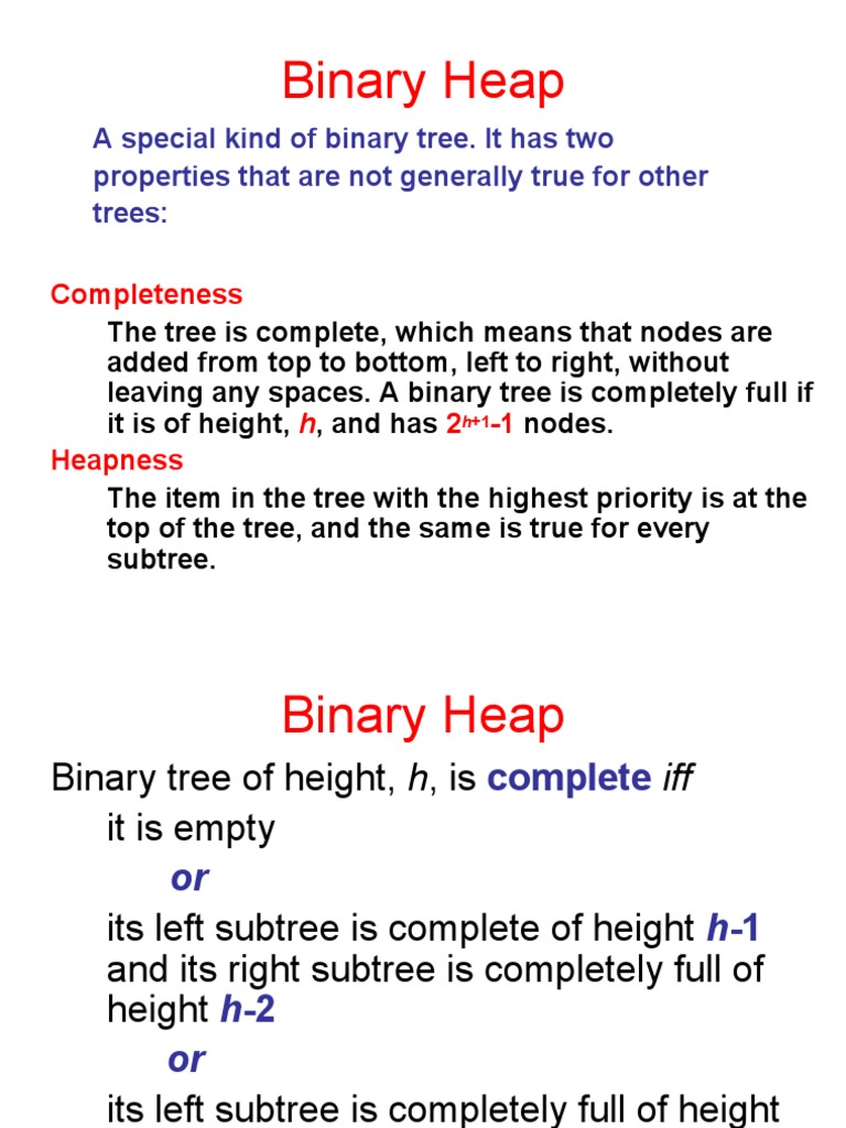 CS20L-Lecture Set 11 - Binary Heap | PDF | Applied Mathematics | Theoretical Computer Science