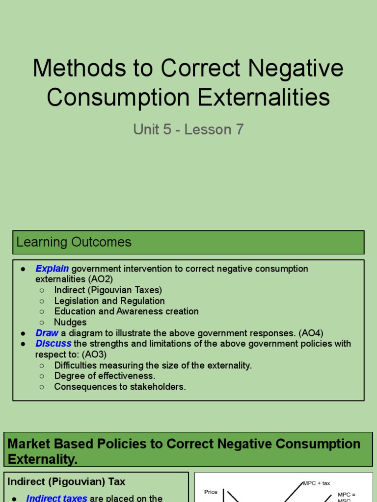 Correcting Negative Consumption Externalities | PDF | Externality | Demand