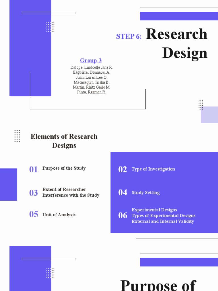 Research Design: Step 6 | PDF | Experiment | Validity (Statistics)
