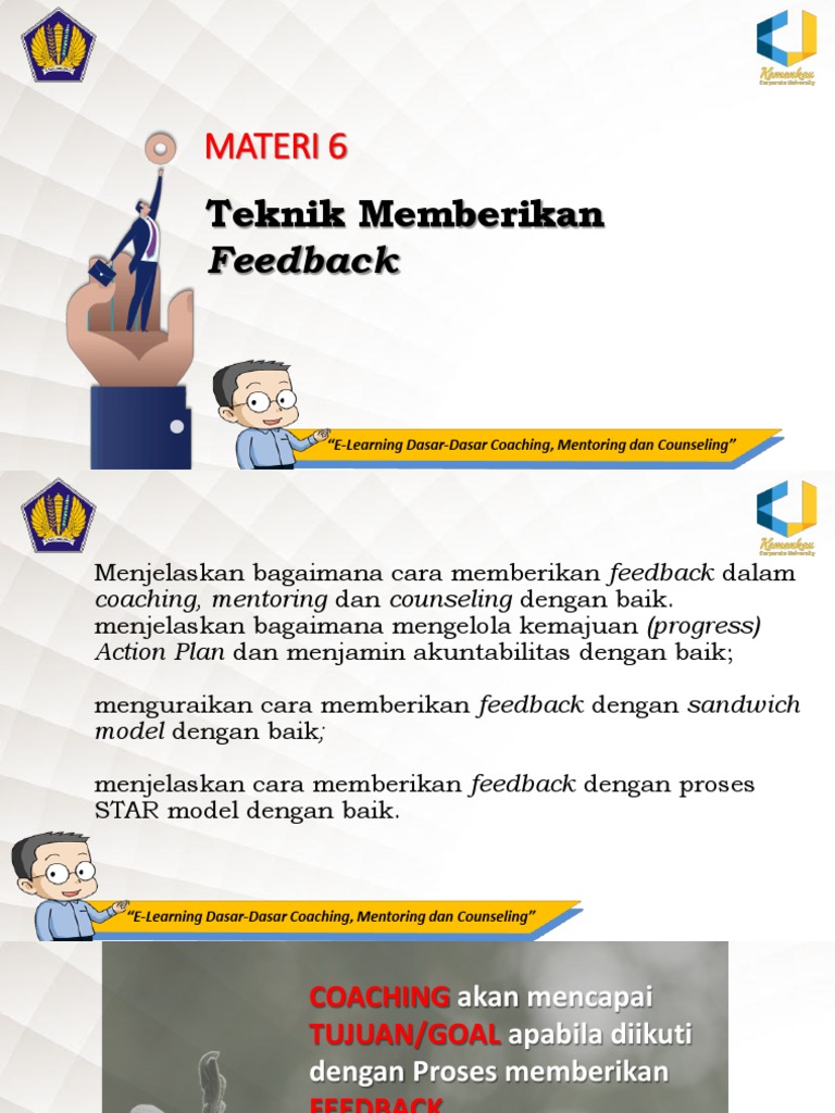 Materi 6 - Teknik Memberikan Feedback | PDF