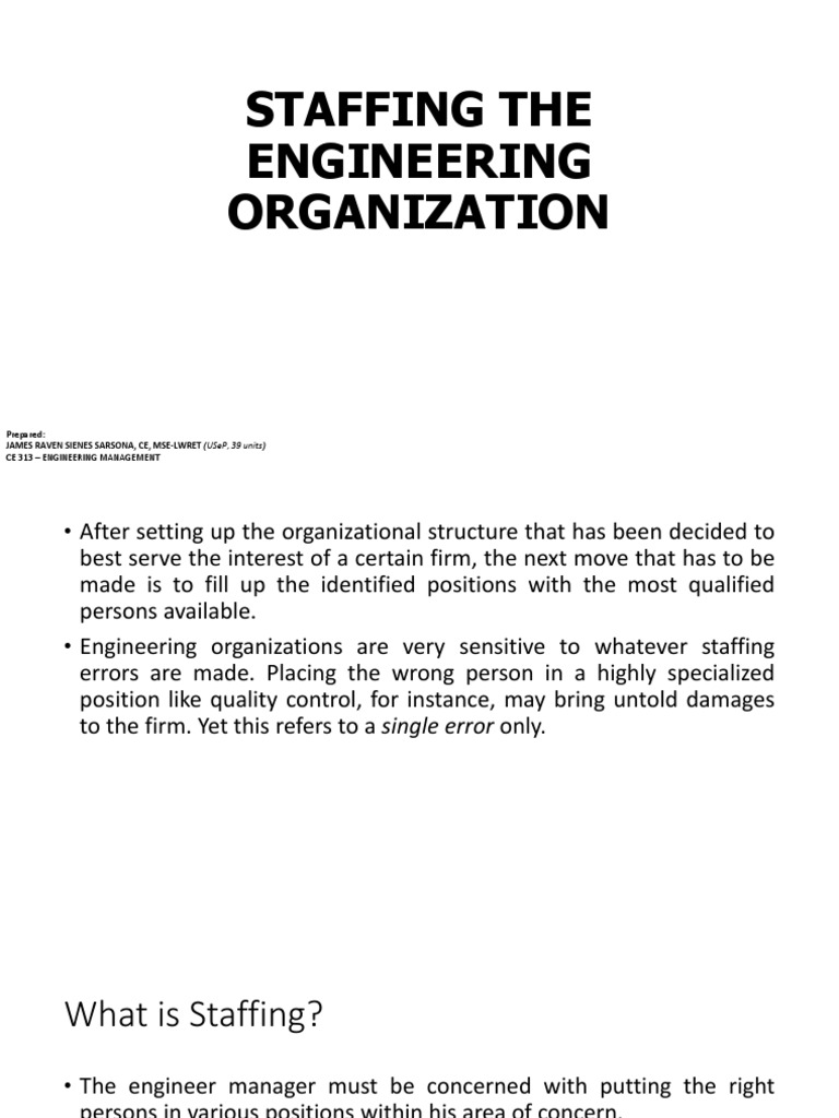Staffing Strategies for Engineering Firms | PDF | Performance Appraisal ...