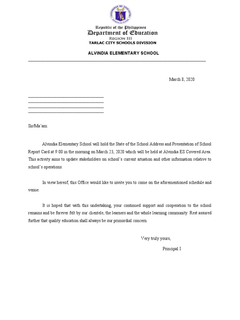 Letter of Invitation SOSA | PDF