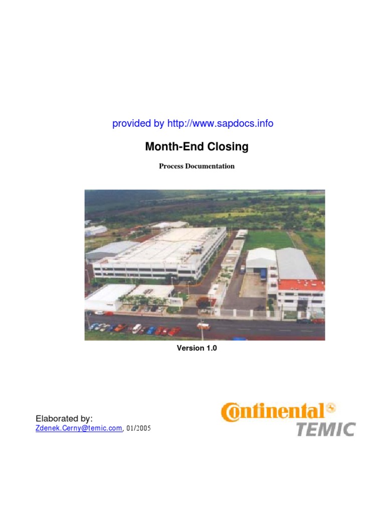 Month-End Closing Activities in SAP | PDF | Debits And Credits | Inventory