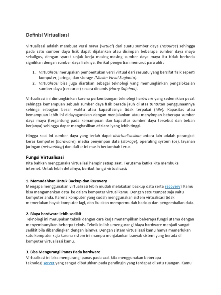 Virtualisasi | PDF | Komputer