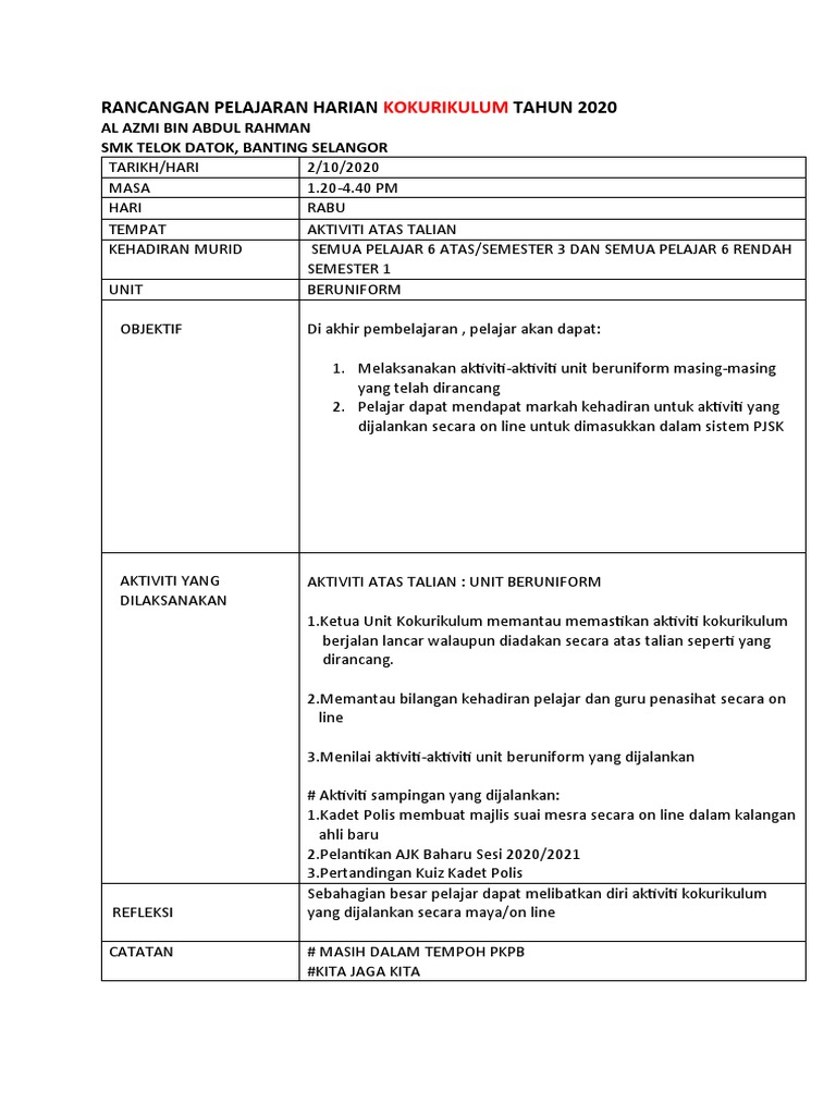 Contoh RPH Koko | PDF