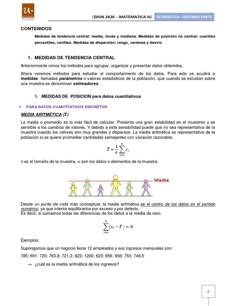 Estad 2 | PDF | Media | Mediana
