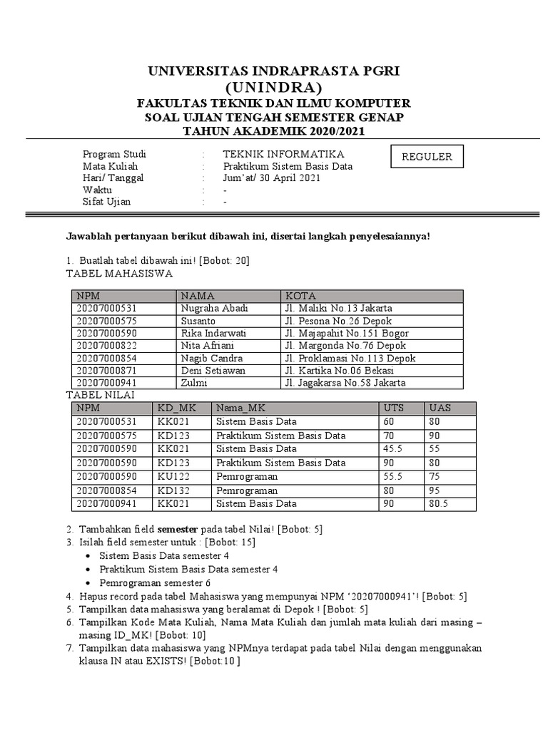 PSBD Reguler Pagi | PDF | Seni