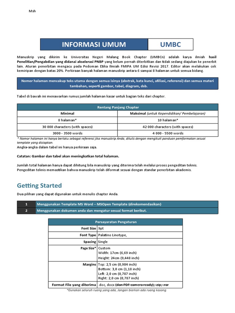 UM BookChapter General Information | PDF