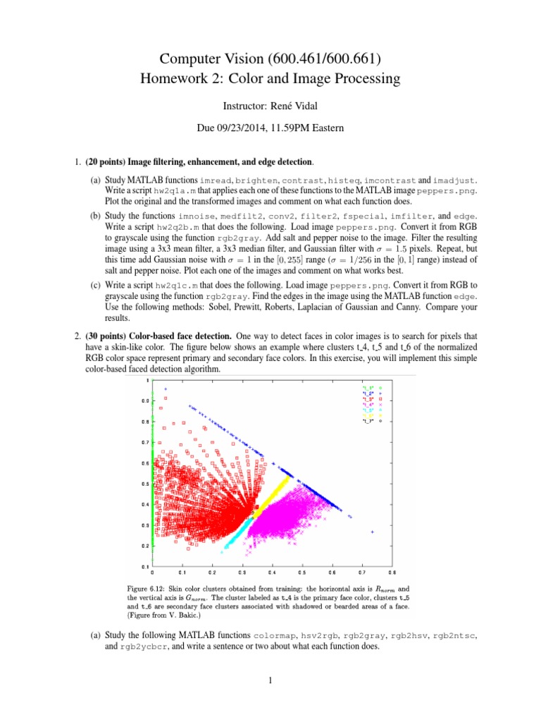 Hw2-Vision14 Solution | PDF | Computer Graphics | Signal Processing