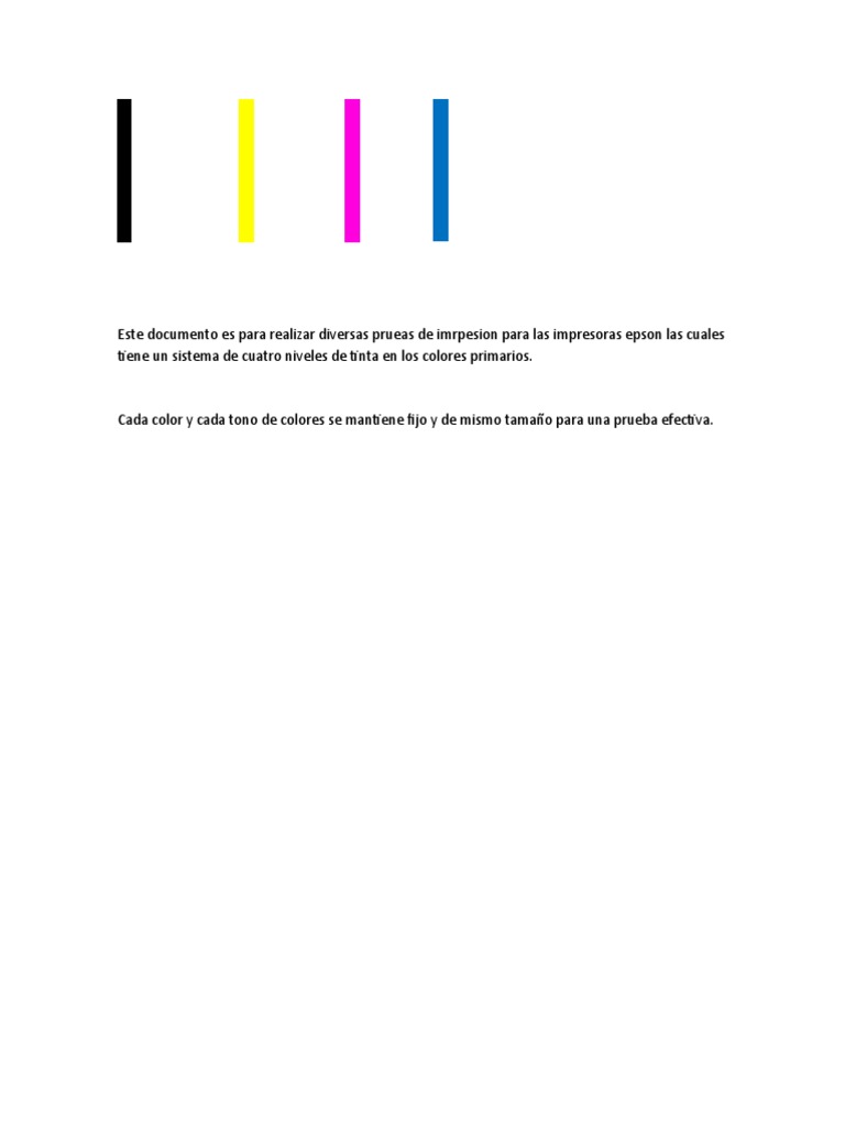 Prueba de Impresión Impresoras Epson | PDF
