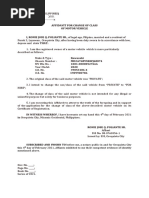 Affidavit for Change of Vehicle Classification | PDF