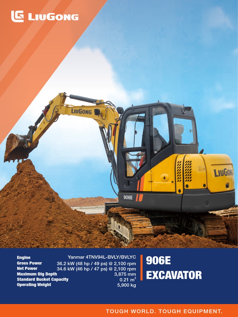 Specifications and Technical Details of the LiuGong 906E Excavator ...