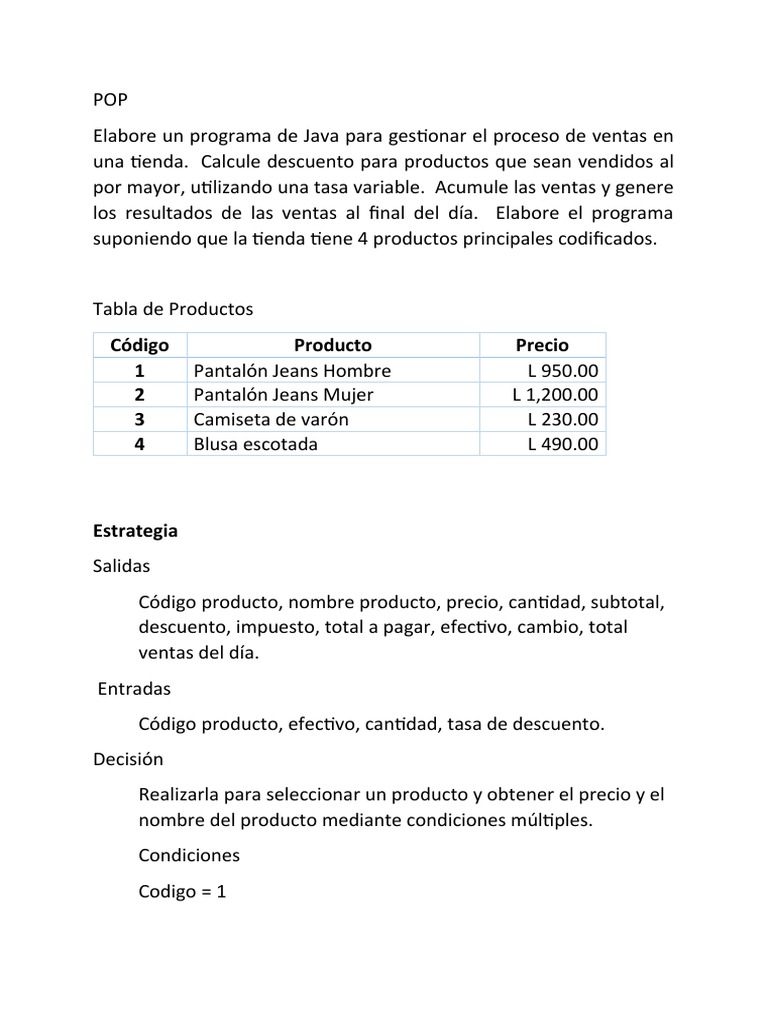 Semana 4. Ejercicio Java de Tienda | PDF | Informática | Business