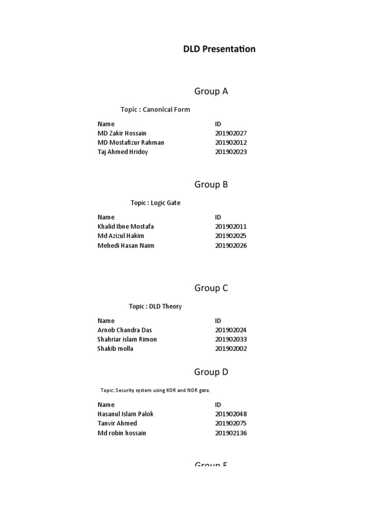 DLD Presentation | PDF