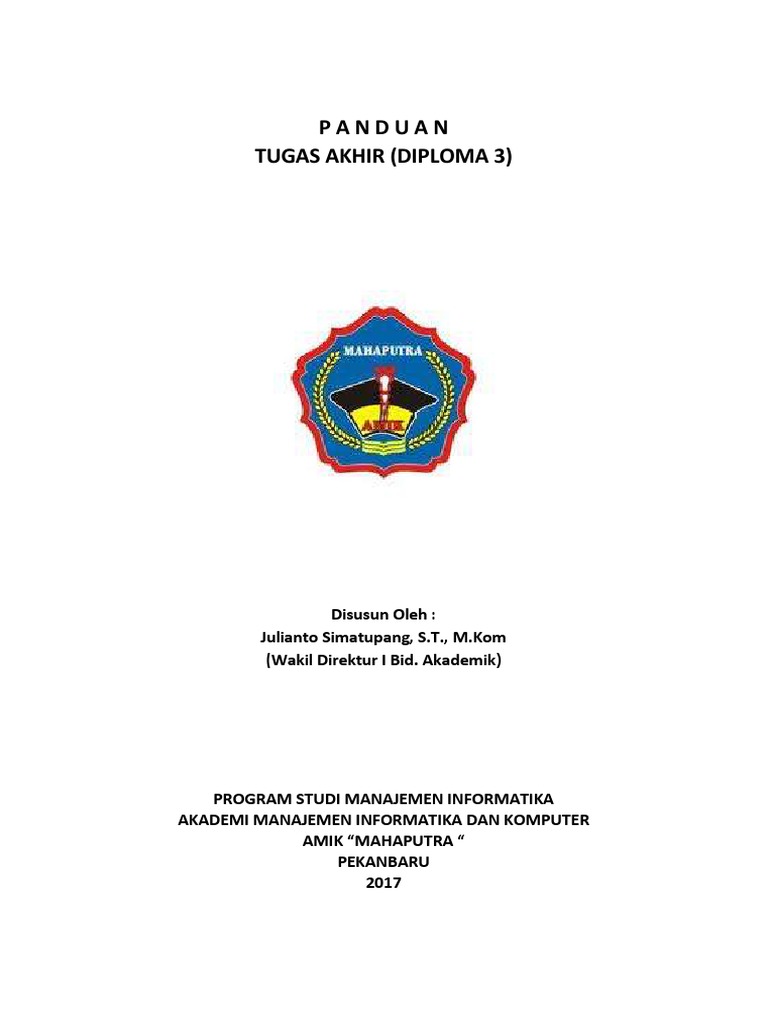 Panduan Tugas Akhir D3 Manajemen Informatika | PDF | Komputer