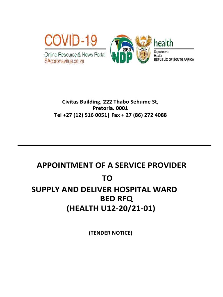 Supply and Delivery of Hospital Ward Beds RFQ | PDF | Supply Chain ...
