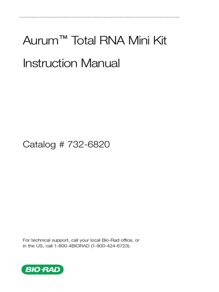 Manual Kit Rna Extraction | PDF | Lysis | Vacuum