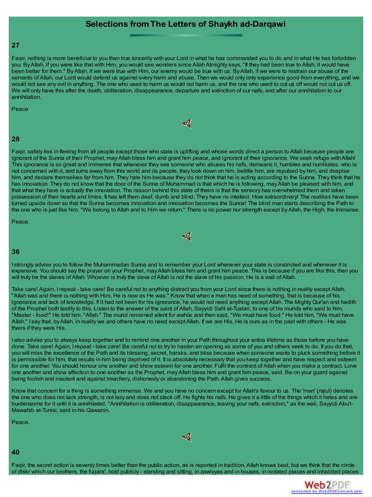 Letters of A Sufi Master, Imam Al Darqawi | PDF | Repentance | Muhammad