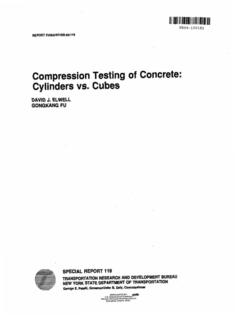 Compression Testing of Concrete - Cylinder Vs Cube Strength | PDF ...