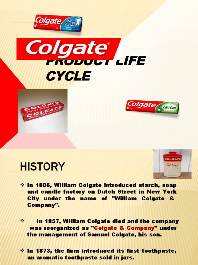 Colgate Product Life Cycle Overview | PDF | Home & Garden
