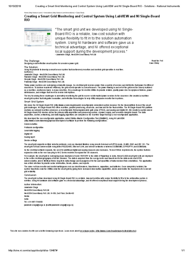 Creating A Smart Grid Monitoring and Control System Using LabVIEW and ...