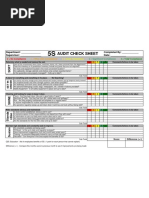 5s Audit Check Sheet | PDF | Regulatory Compliance | Inventory