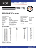 Dekoron Cable Product Specification Sheet | PDF | Wire | Electric Power