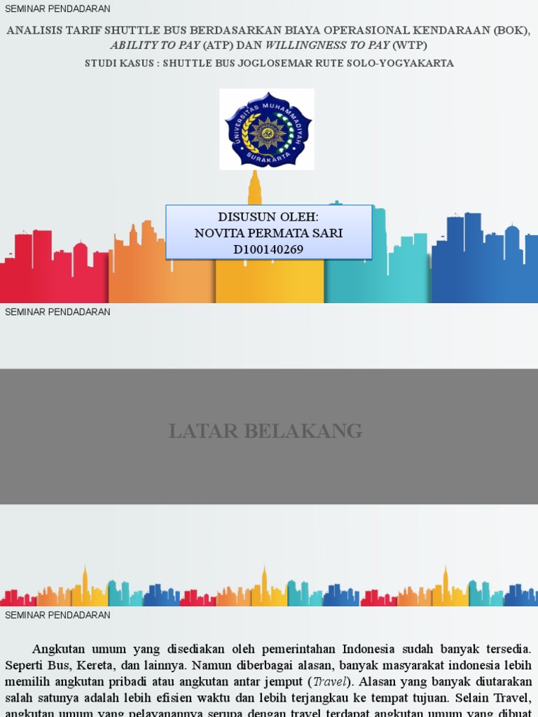 Analisis Tarif Shuttle Bus JogloSemar | PDF