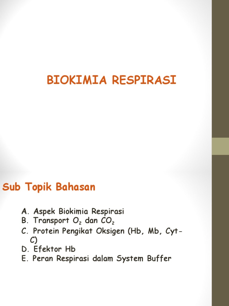 3) - Dr. Fera The (Biokimia Respirasi) | PDF