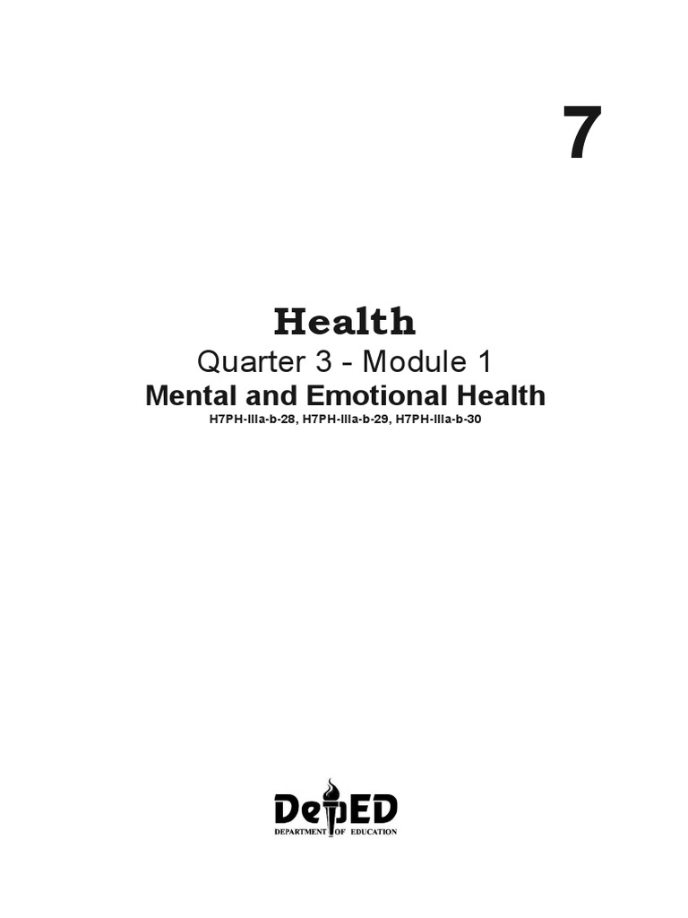 Lecture - Mental and Emotional Health | PDF | Stress (Biology) | Self ...