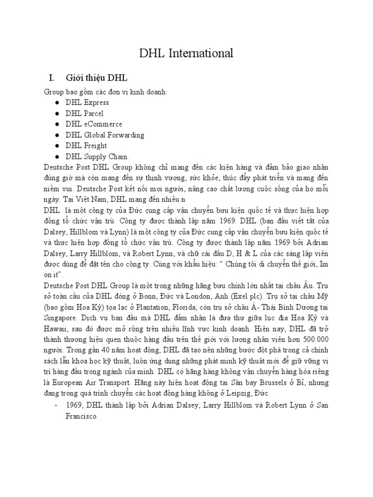 DHL International | PDF