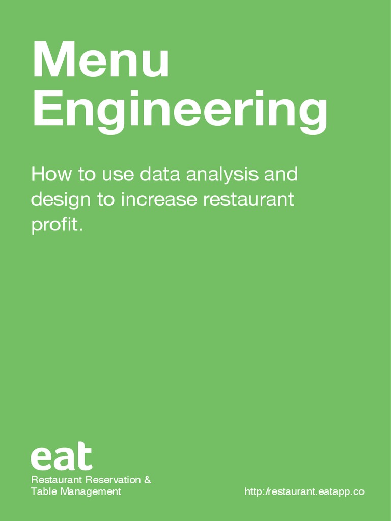 Menu Engineering: How To Use Data Analysis and Design To Increase ...