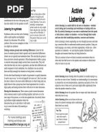 Active Listening Techniques Handout | PDF | Body Language | Communication
