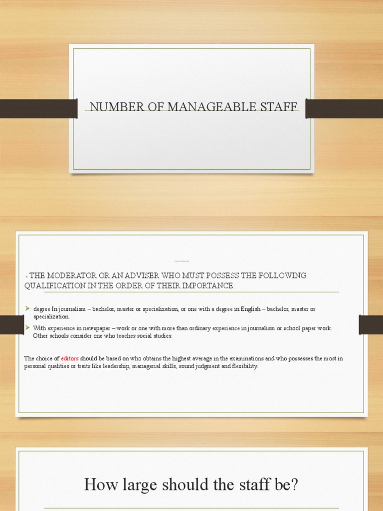 School Publication Staff Structure Pdf Career Growth