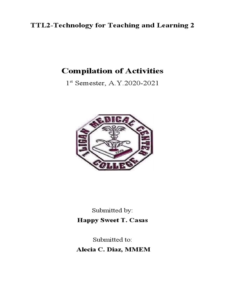 Compilation of Activities: TTL2-Technology For Teaching and Learning 2 | PDF | Curriculum ...